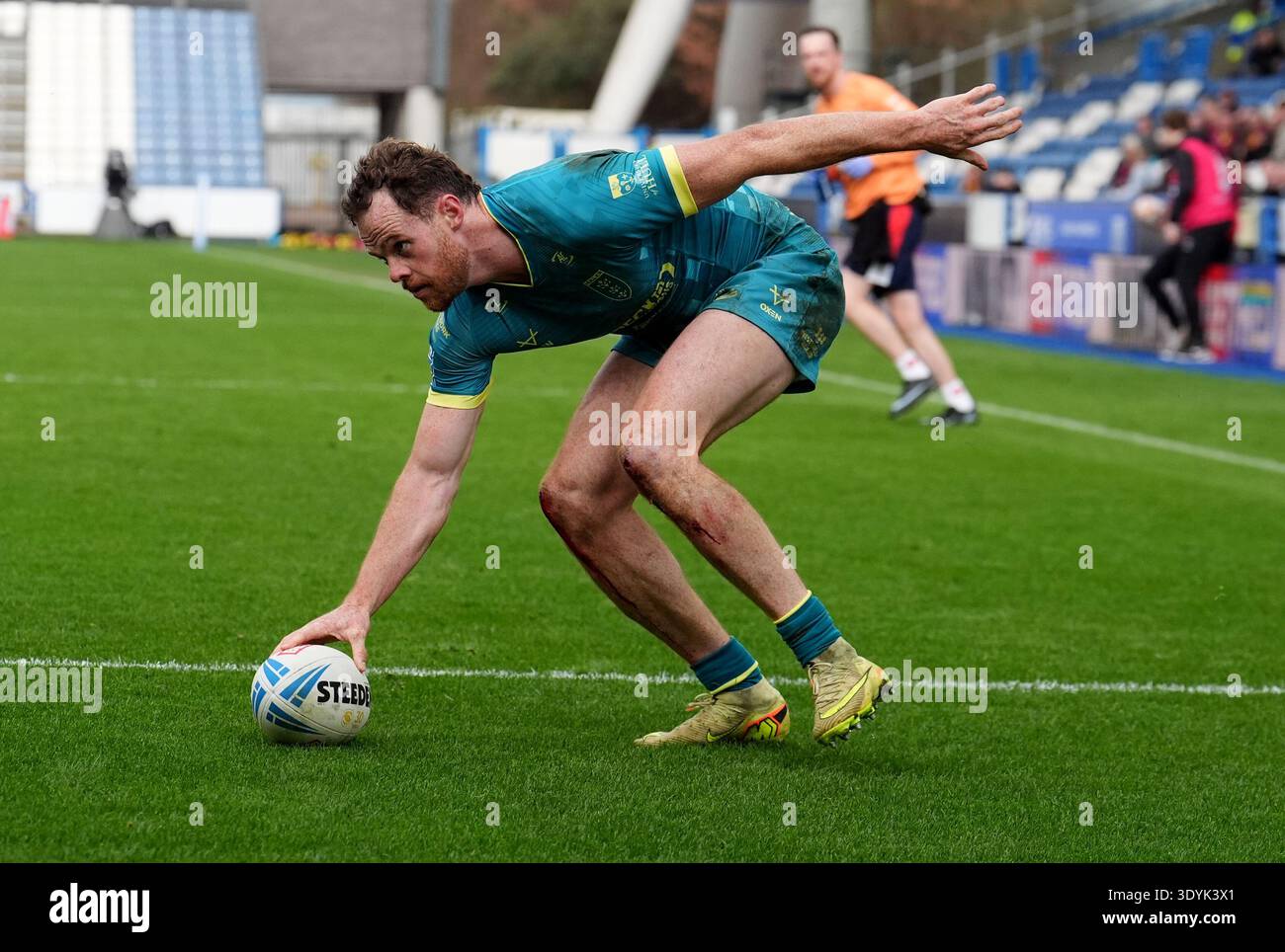 Hull KR's Joe Burgess scores a try during the Betfred Super League ...