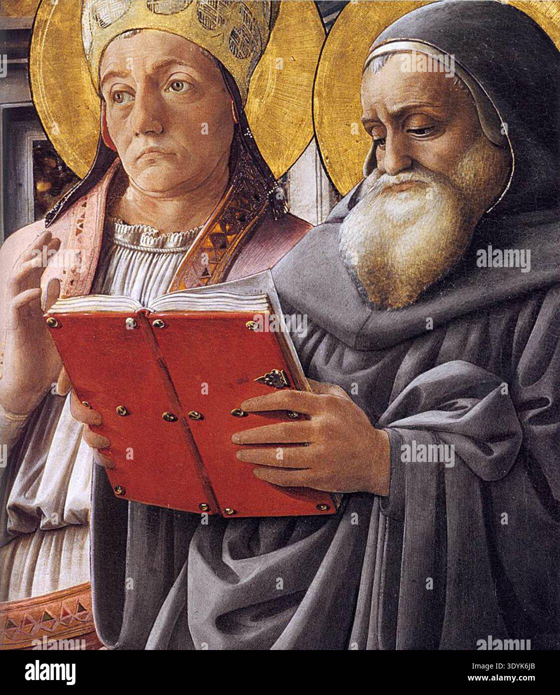 Fra Filippo Lippi - Sts Gregory and Jerome (detail) - - Pope Gregory I ...