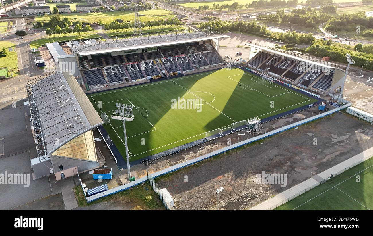 Aerial view of Falkirk Stadium, home of Falkirk Football Club, in ...