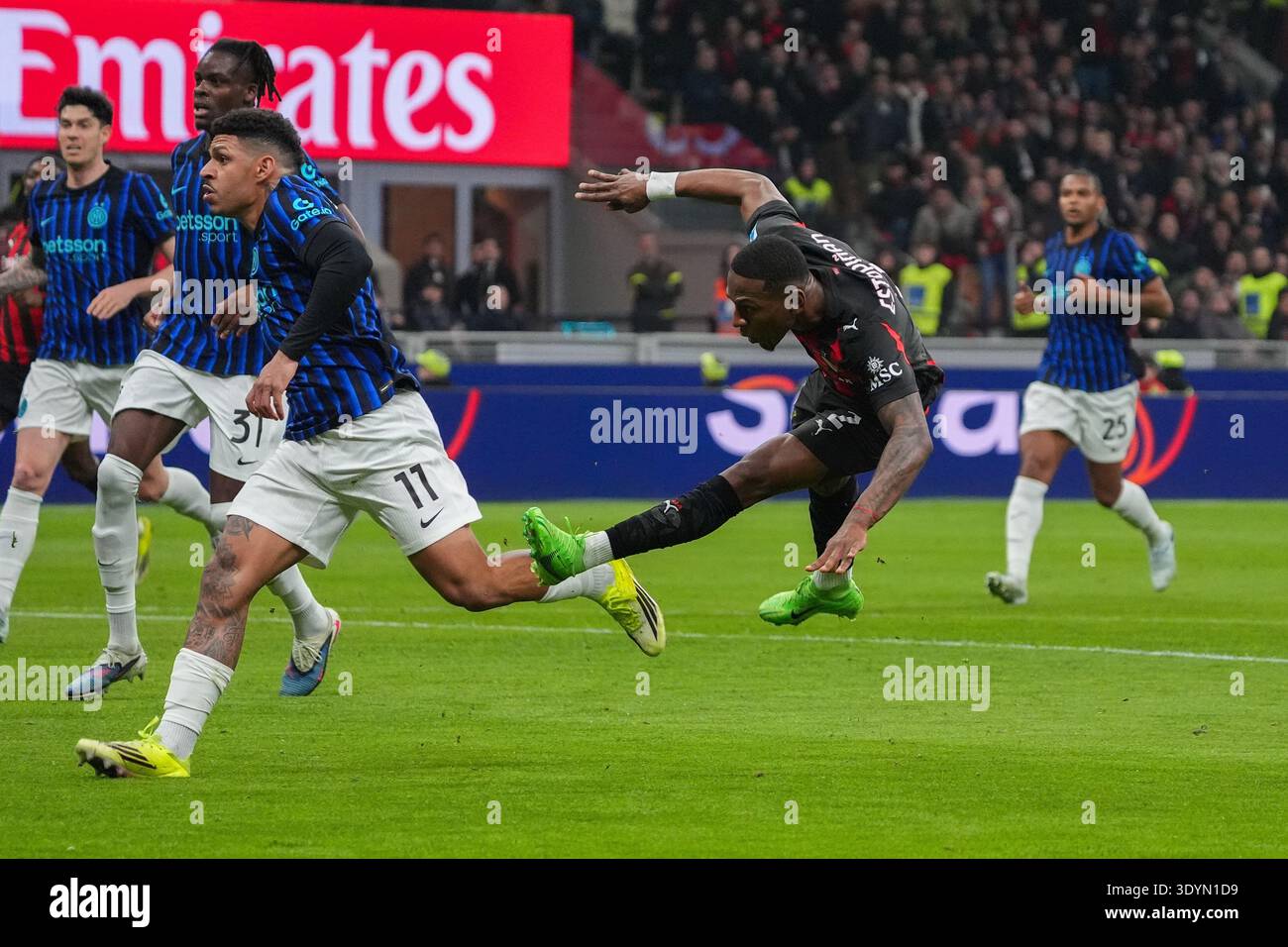 Milan, Italy. 08/03/2026. Pervis Estupinan score goal, during AC Milan ...