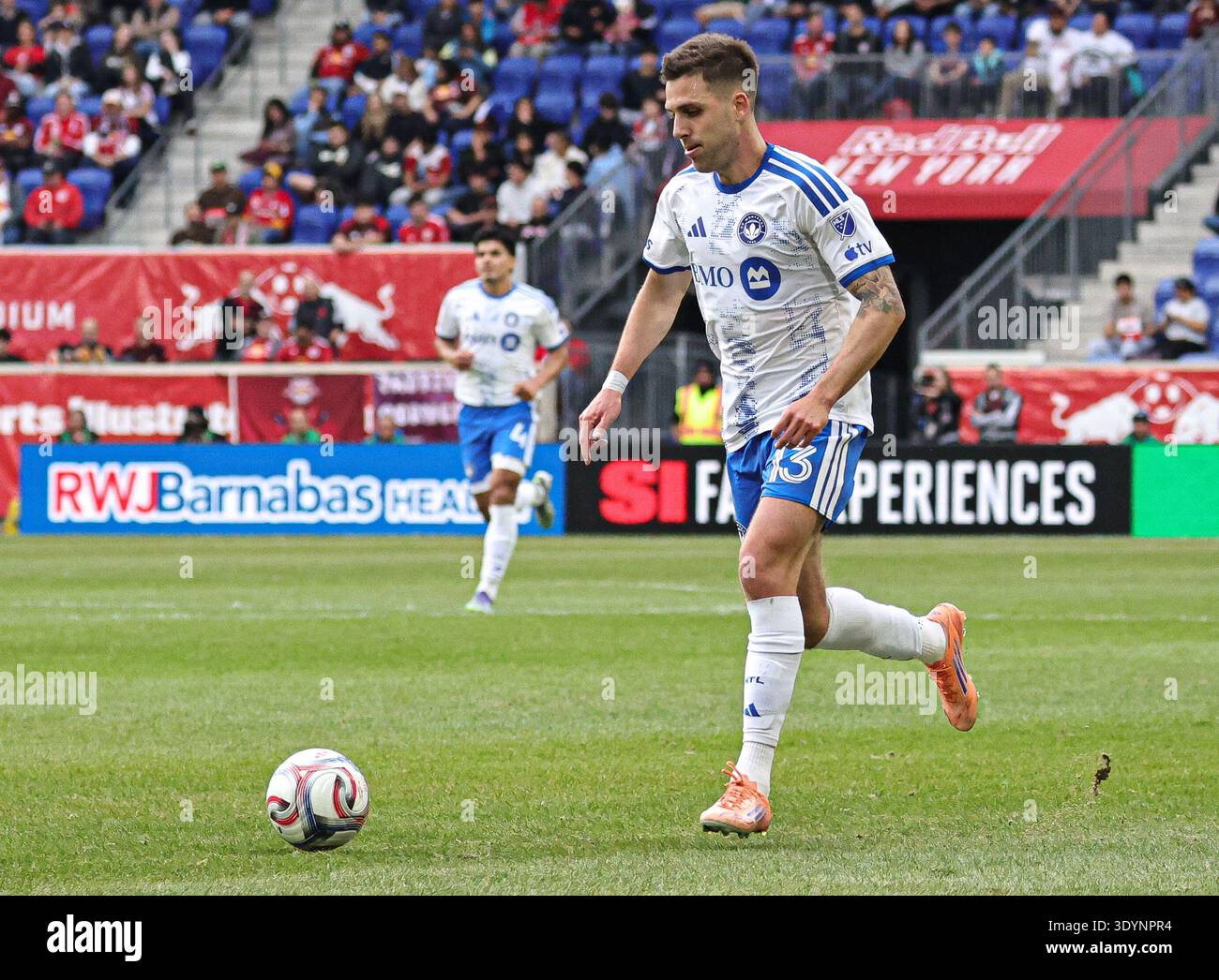 March 8, 2026; Harrison, New Jersey, USA; CF Montréal defender Luca ...