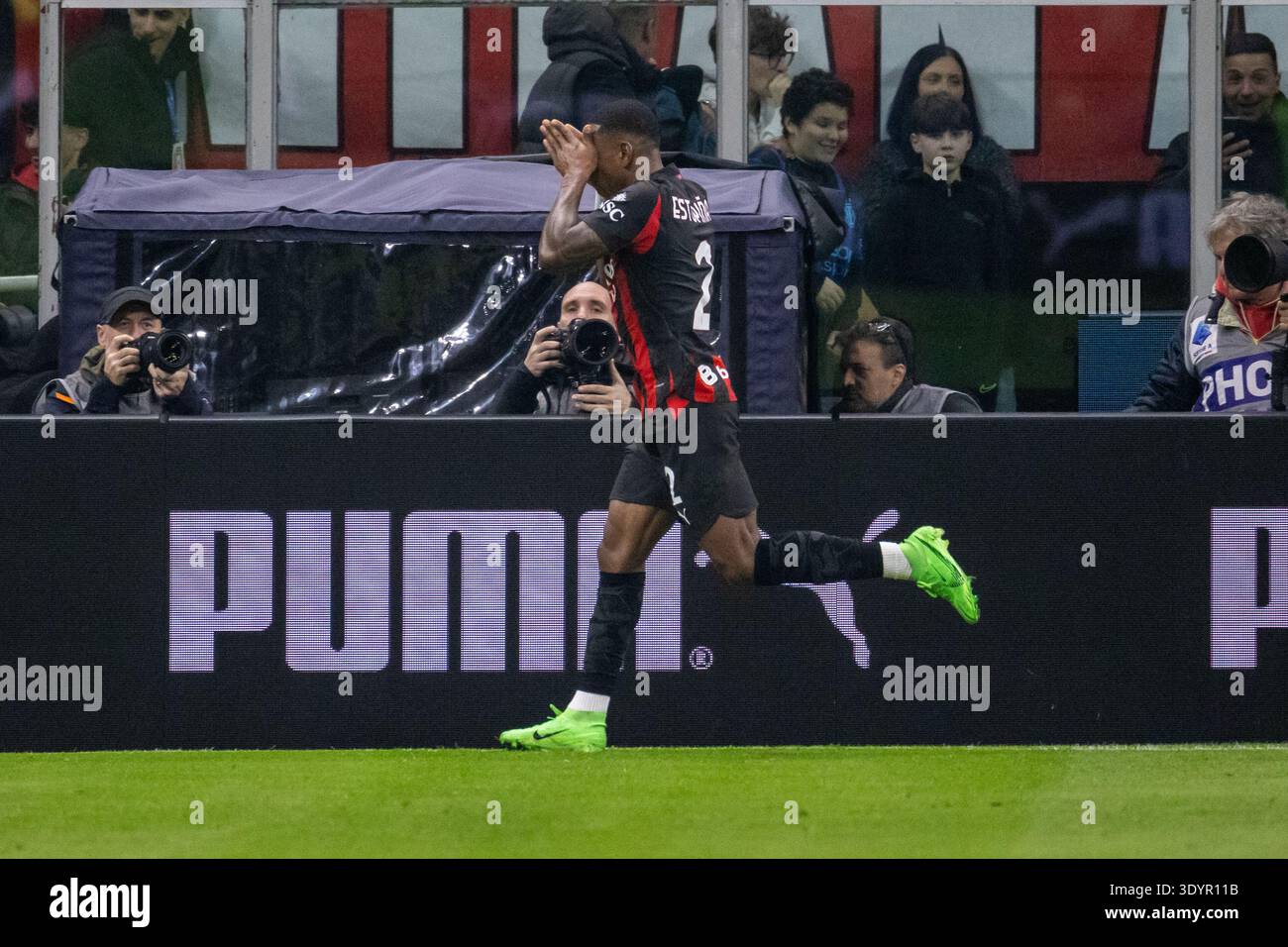 pervis estupinian ac milan scores goal 1-0 during serie A match AC ...