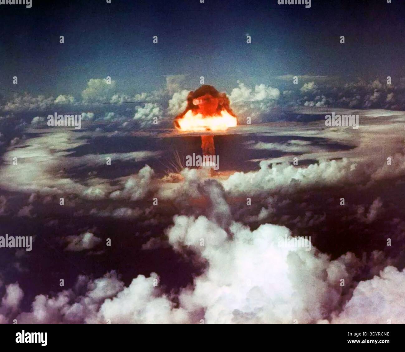 Photograph of the atomic nuclear bomb explosion in Nagasaki, Japan ...