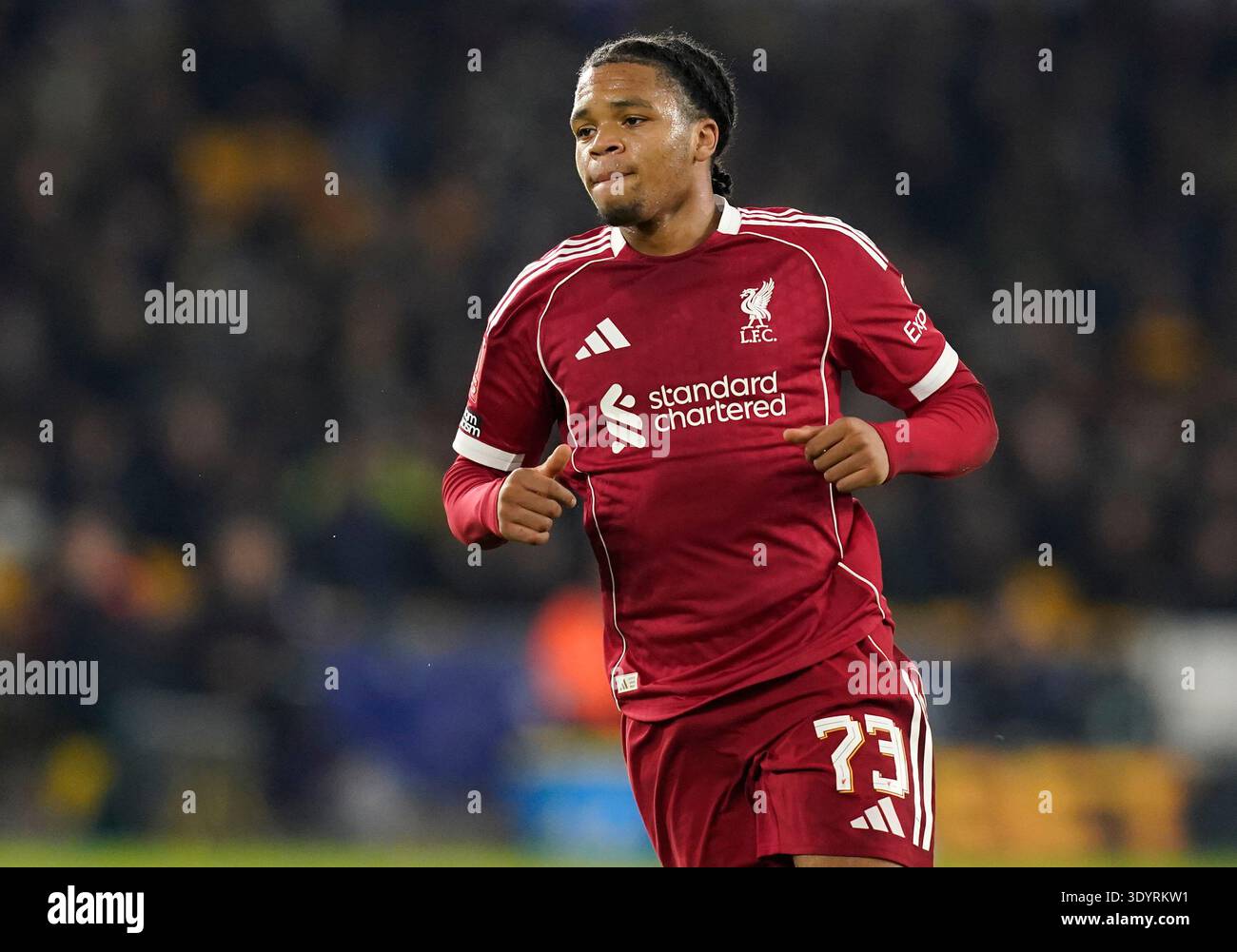Wolverhampton, England, 6th March 2026. Rio Ngumoha of Liverpool during ...