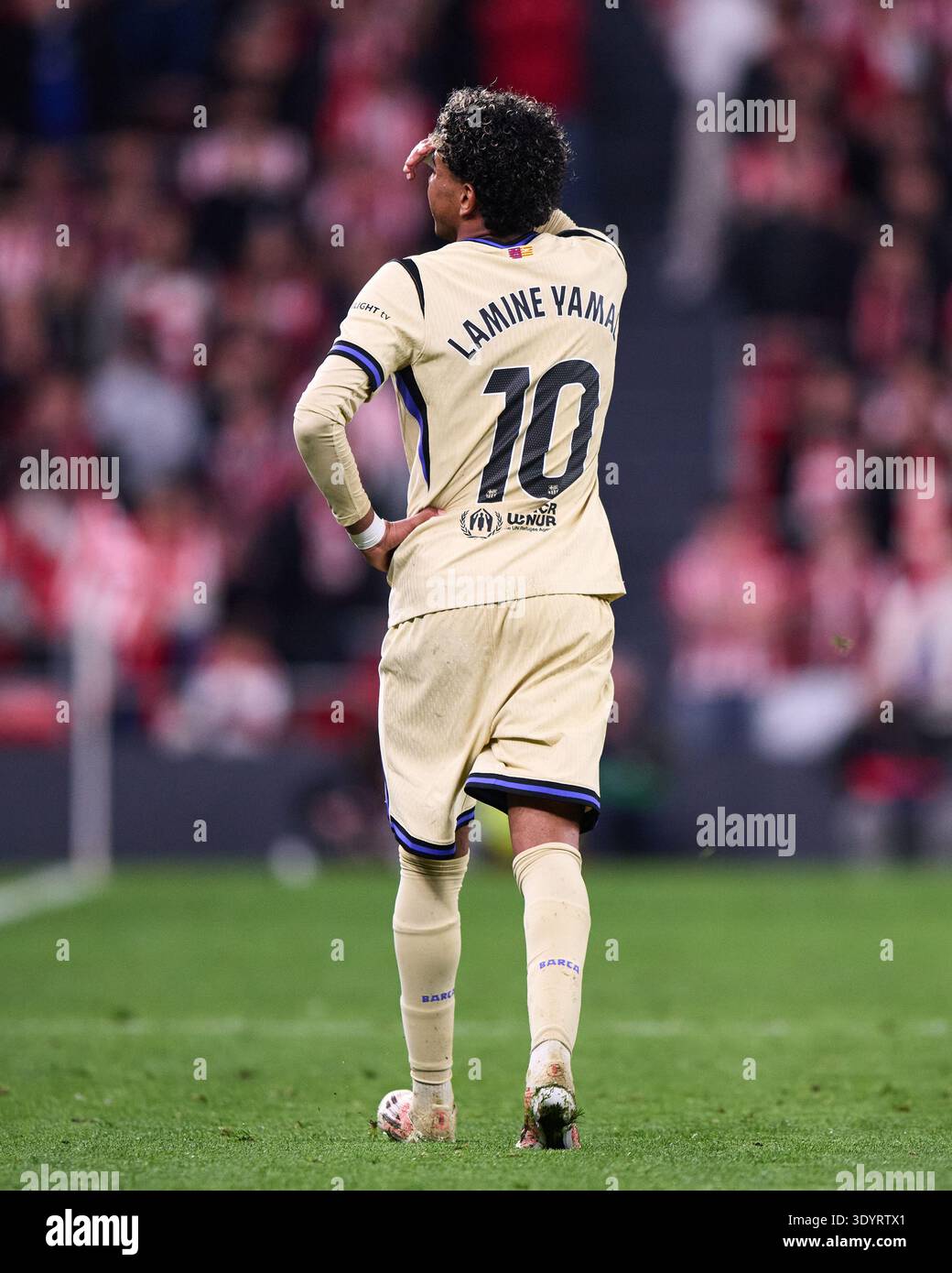 Lamine Yamal of FC Barcelona reacts during the LaLiga EA Sports match ...