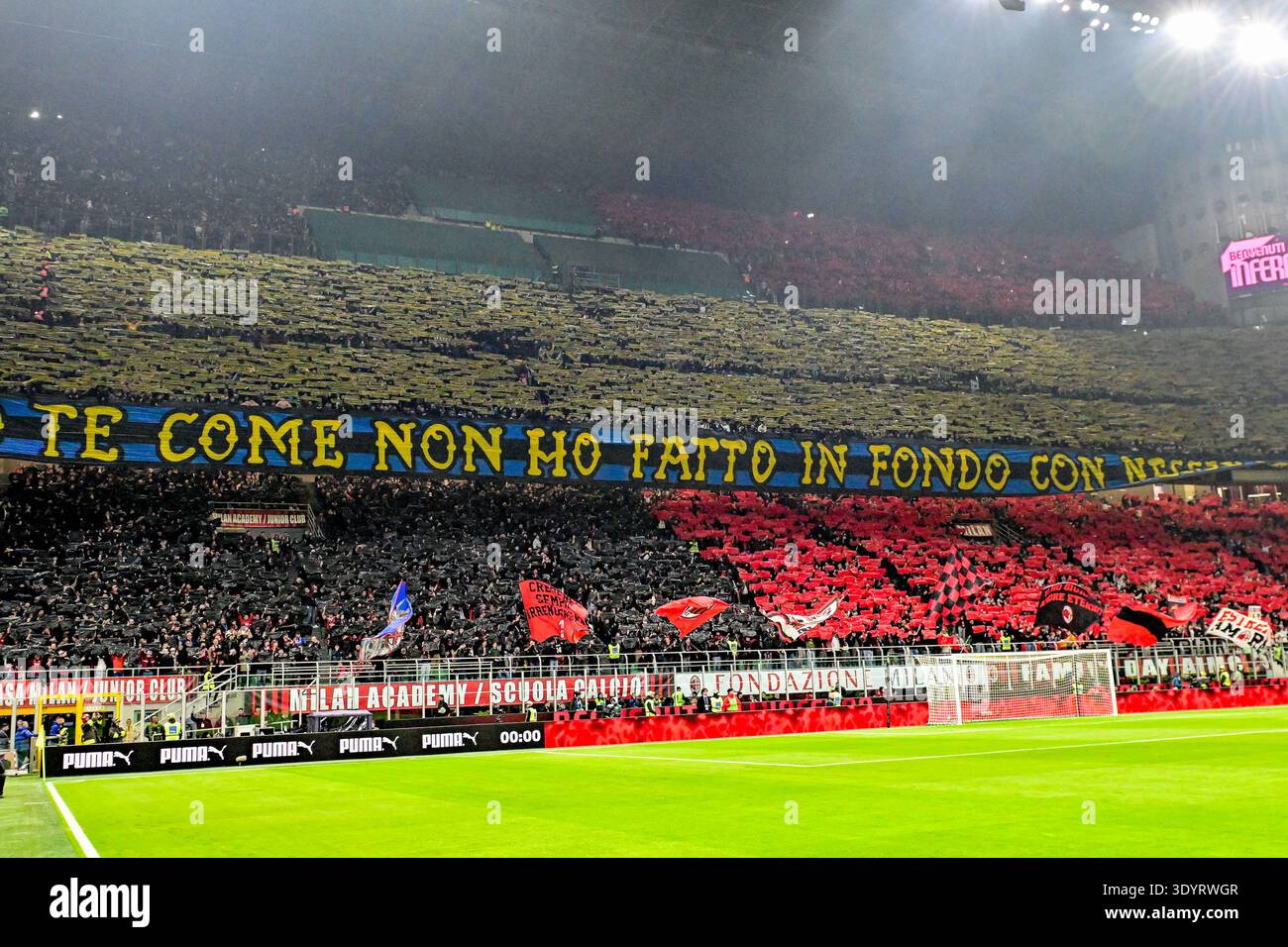 Milano, Italy. 08th, March 2026. Football fans seen on the stands at ...