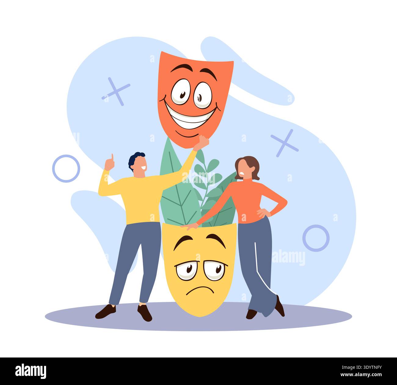 Expression of support human face Stock Vector Images - Alamy