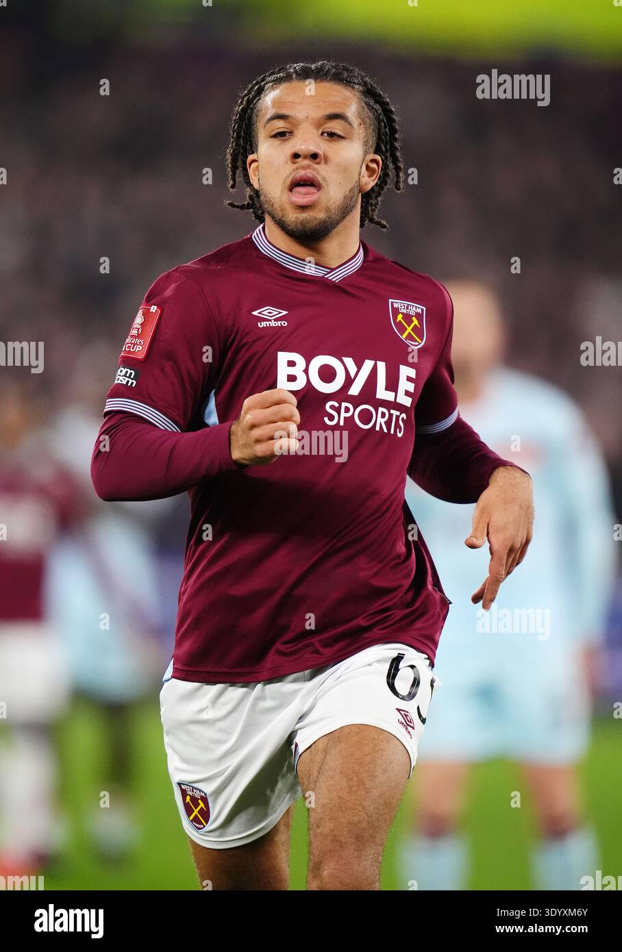 West Ham United's Ezra Mayers during the Emirates FA Cup fifth round ...