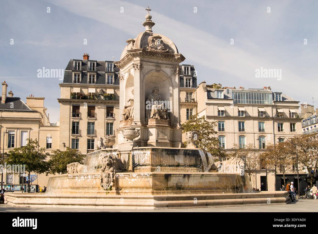 Saint-Sulpice Fountain, Latin Quarter, France;Designed by the architect ...