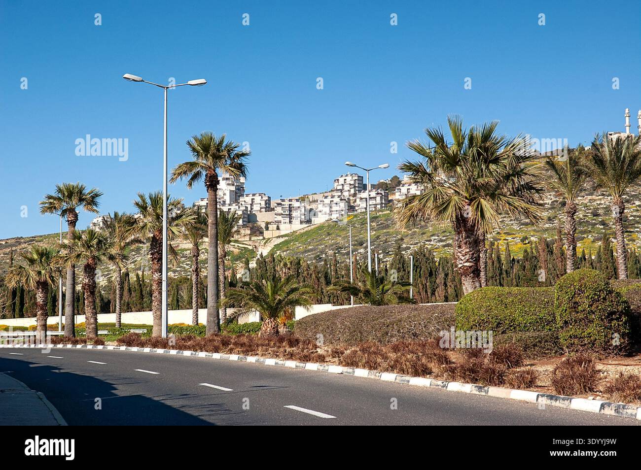 White buildings palm trees hi-res stock photography and images - Alamy
