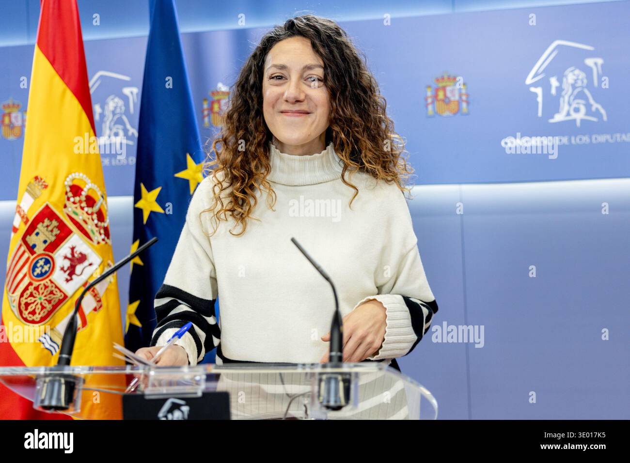Sumar MP Aina Vidal during a press conference at the Congress of ...