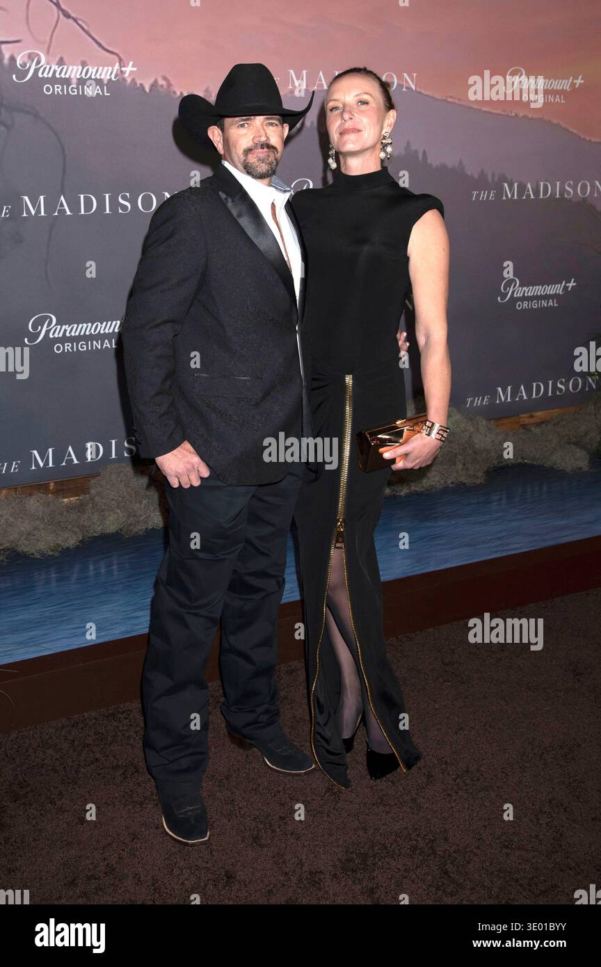 Christina Voros with husband Jason Owen at the premiere of the ...