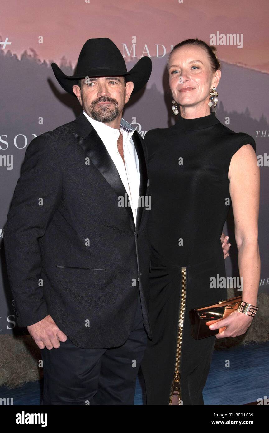 Christina Voros with husband Jason Owen at the premiere of the ...