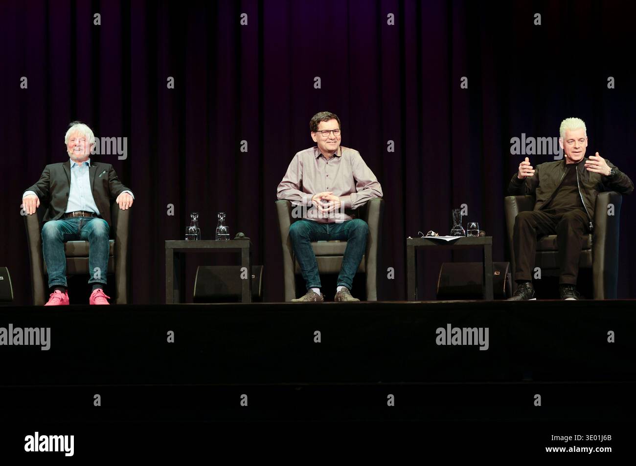 Jürgen Becker, Moritz Netenjakob and Michael Mittermeier at the lit ...