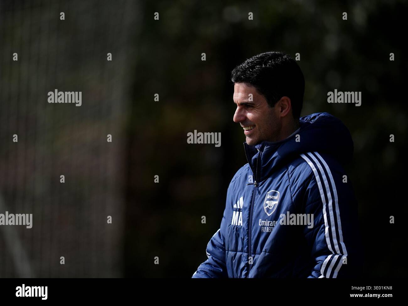 Arsenal manager Mikel Arteta during a training session at the Sobha ...