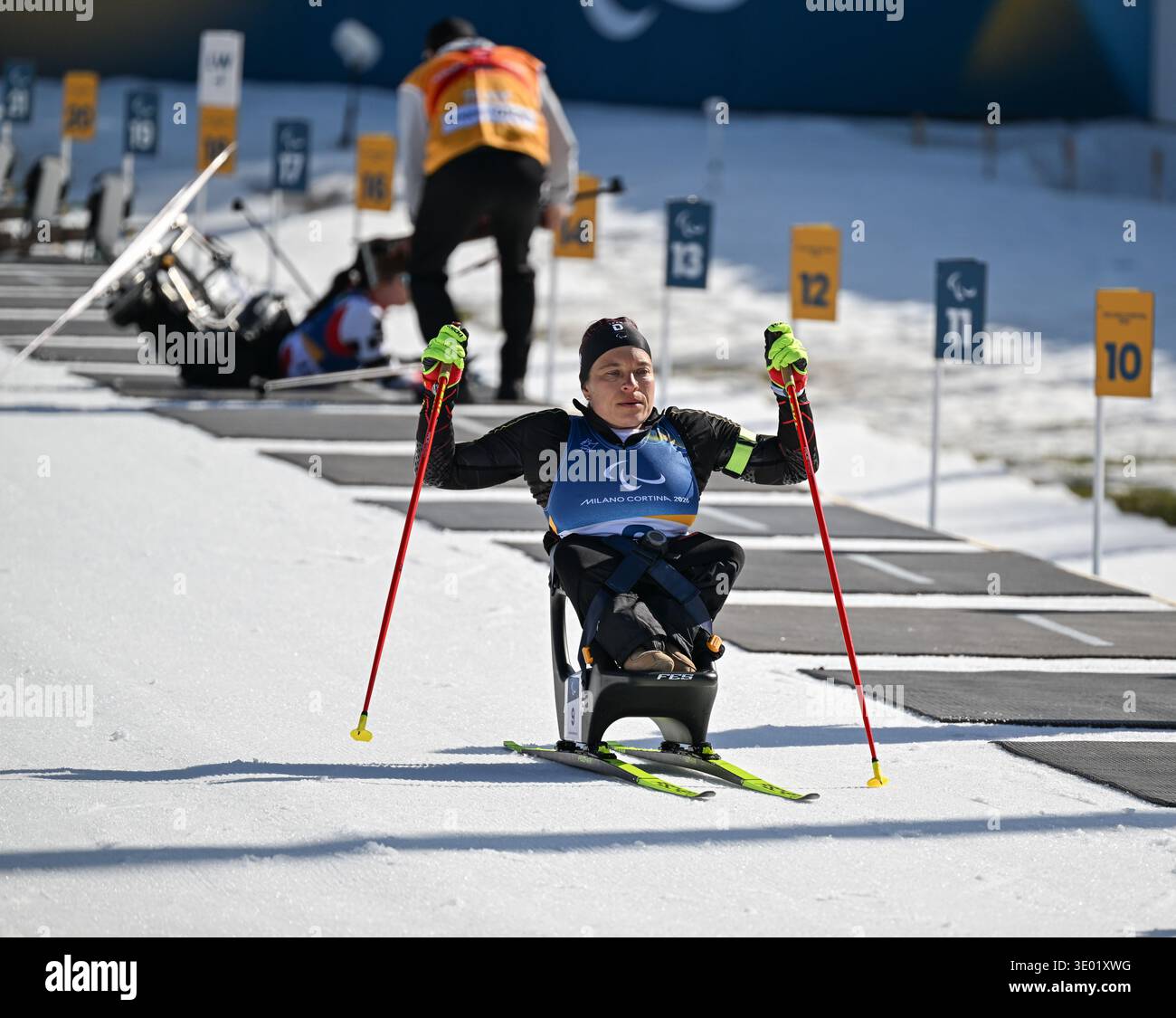 Anja WICKER (GER) on action in the Para Biathlon Women's Individual ...
