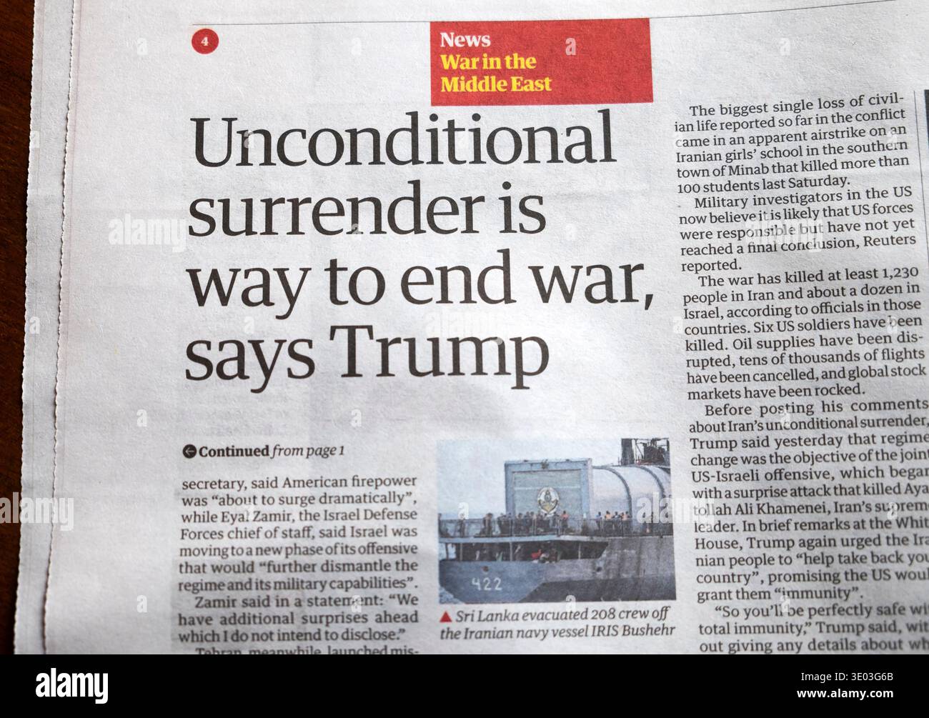 'Unconditional surrender is way to end (US Israel Iran) war says ...