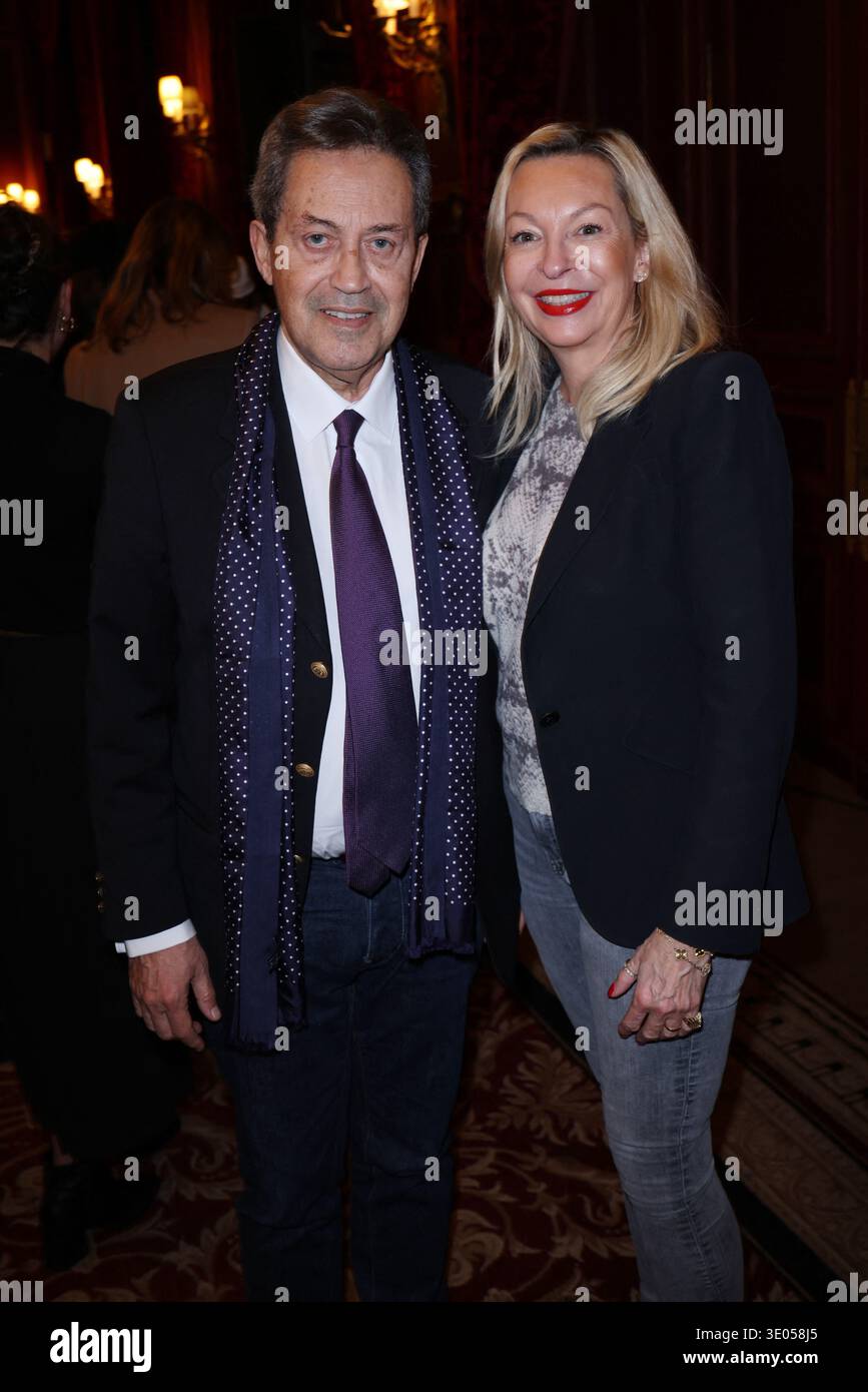 Georges Fenech and his wife Amelie Leperre-Dimeglio attend l'Iftar de ...