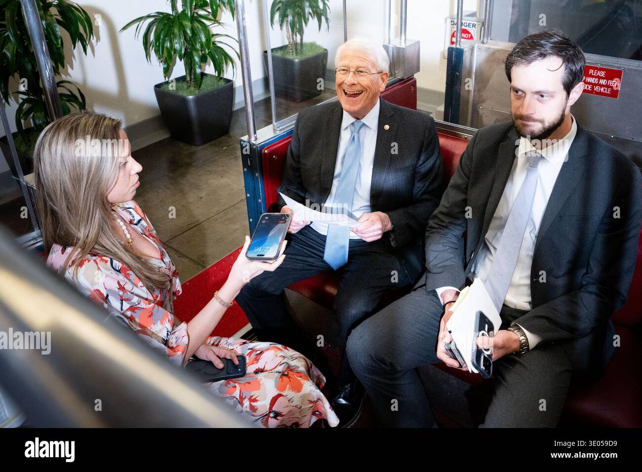 U.S. Senator Roger Wicker (R-MS) speaking to reporters near the Senate ...