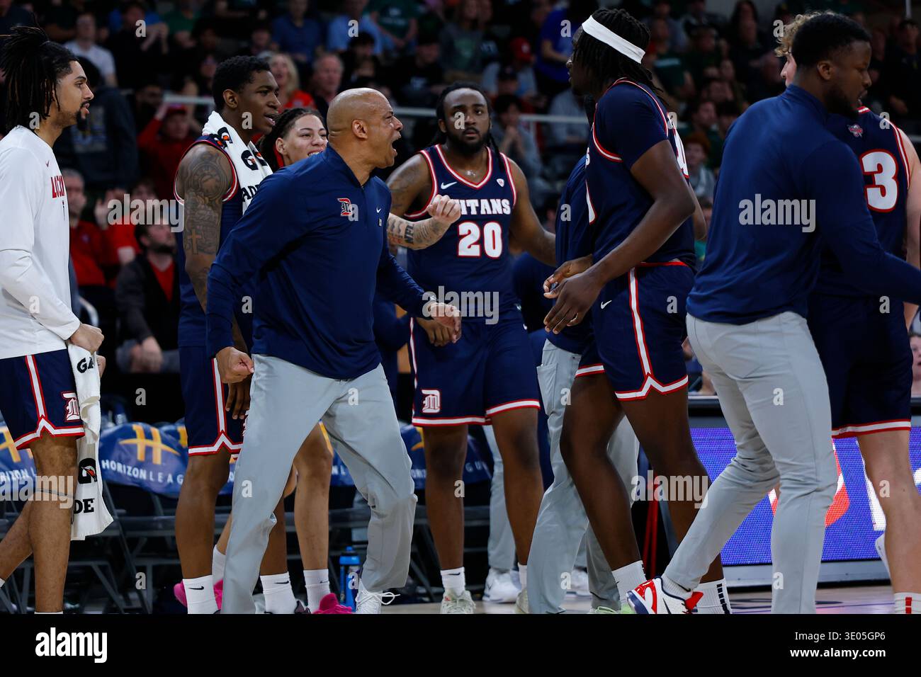 INDIANAPOLIS, IN - MARCH 10: Detroit Mercy Titans head coach Mark ...
