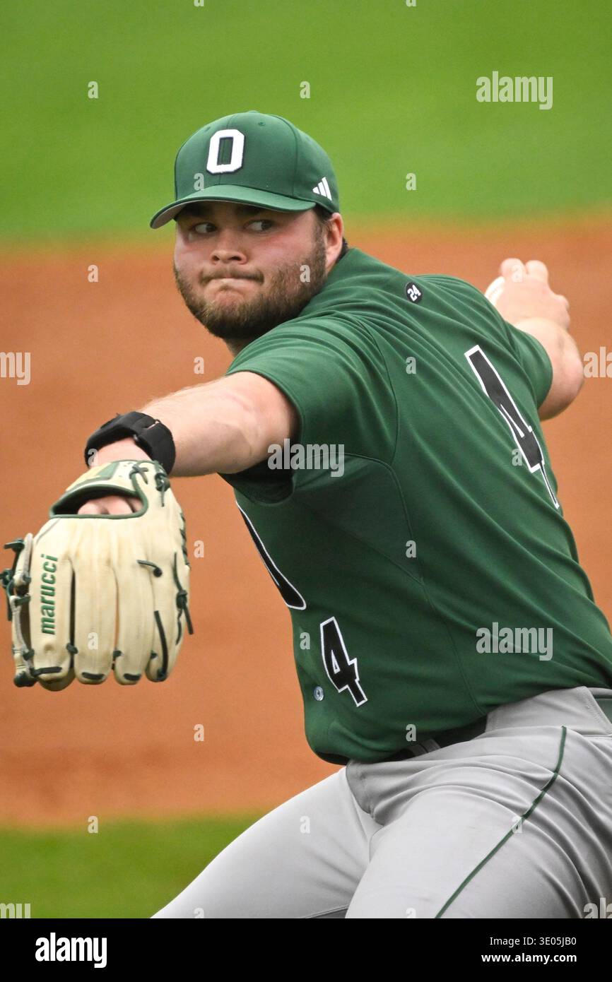 Ohio pitcher Ethan Stewart (4) plays Austin Peay during an NCAA ...