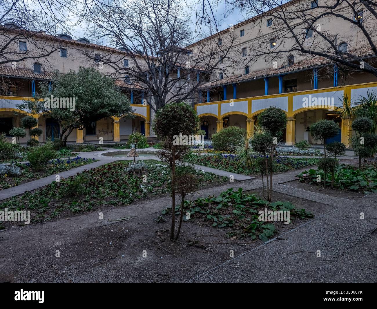 The Garden of the Hospital in Arles or Courtyard of the Hospital at ...