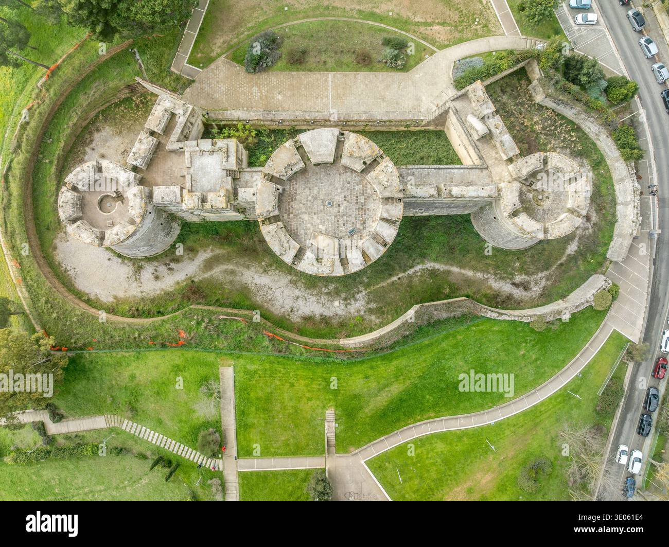 Aerial top down groundplan view of Castello Tramontano: 16th-century ...