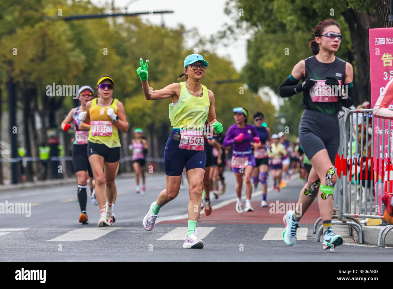 Runners compete in the 2026 Shanghai Women's Half Marathon on Zunyi ...