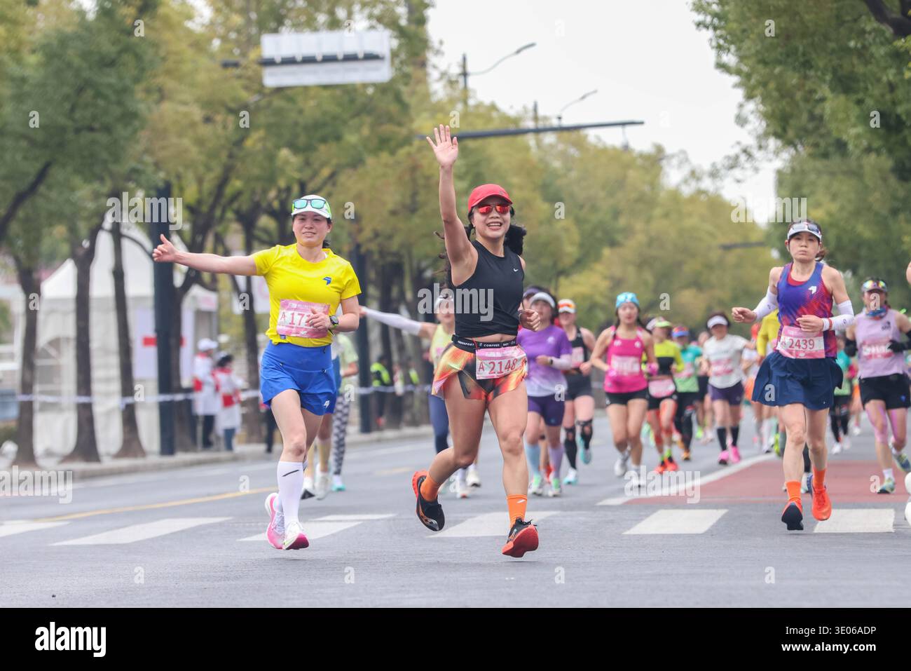 Runners compete in the 2026 Shanghai Women's Half Marathon on Zunyi ...