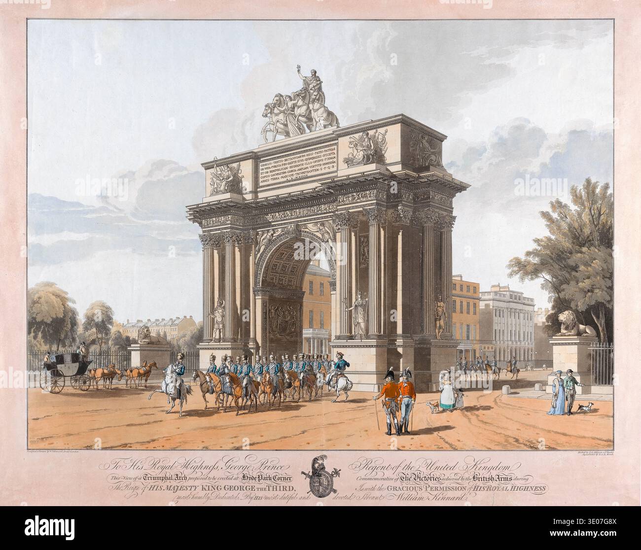 Early 19th Century view of a Triumphal Arch proposed to be erected at ...