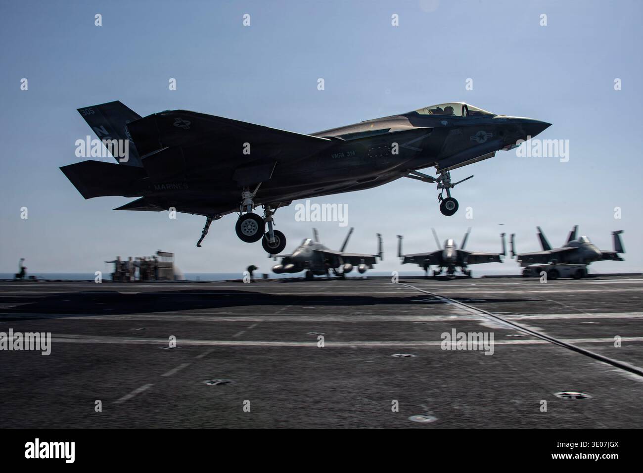 An F-35C Lightning II, attached to Marine Fighter Attack Squadron (VMFA ...