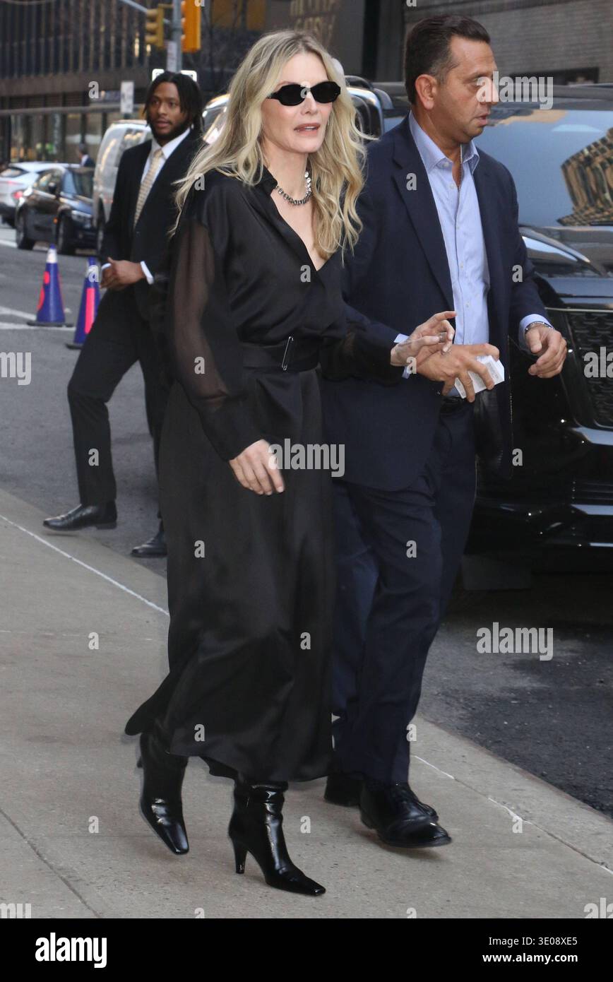 NEW YORK, NY- MARCH 10: Michelle Pfeiffer at The Late Show With Stephen ...