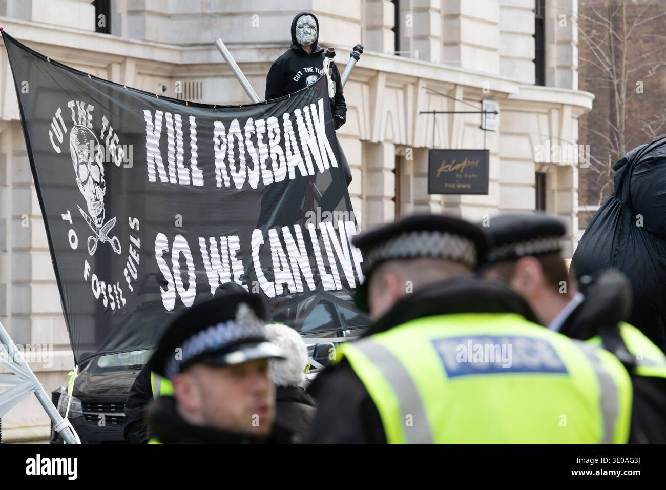 London, UK. 11 March, 2026. Climate activist from 'Cut the Ties to ...