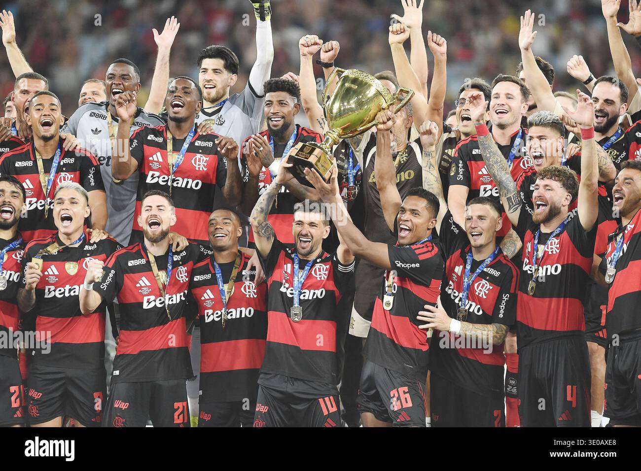 Rio de Janeiro, Brazil, March 8, 2026. Football players from the ...