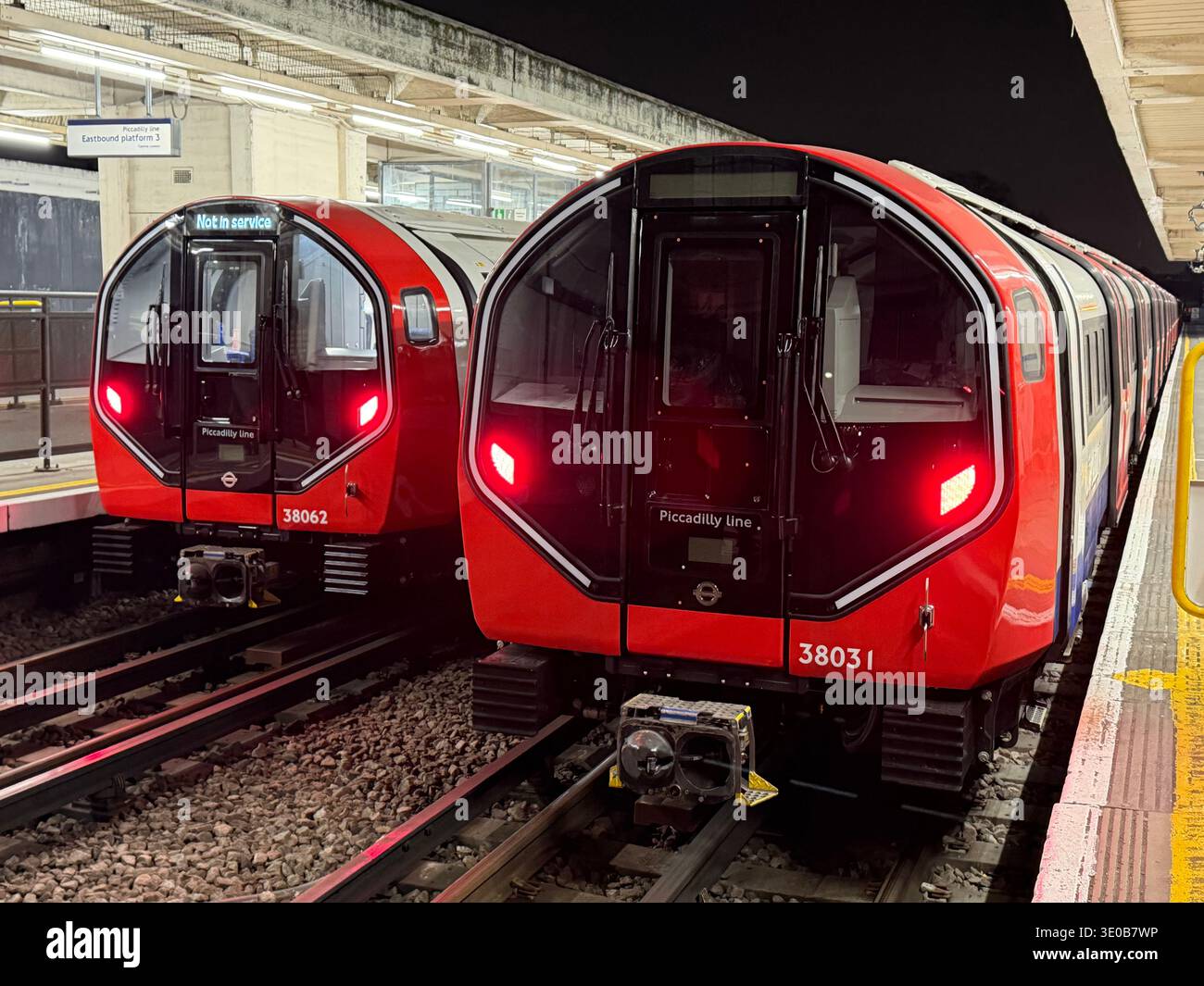 New Piccadilly Line Trains on test at Northfields Station, Saturday 7th ...