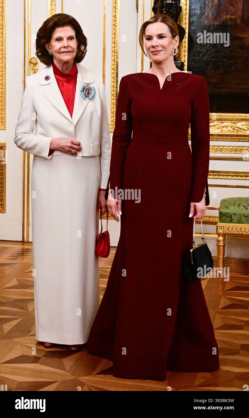 Sweden's Queen Silvia and Poland's First Lady Marta Nawrocka as the ...