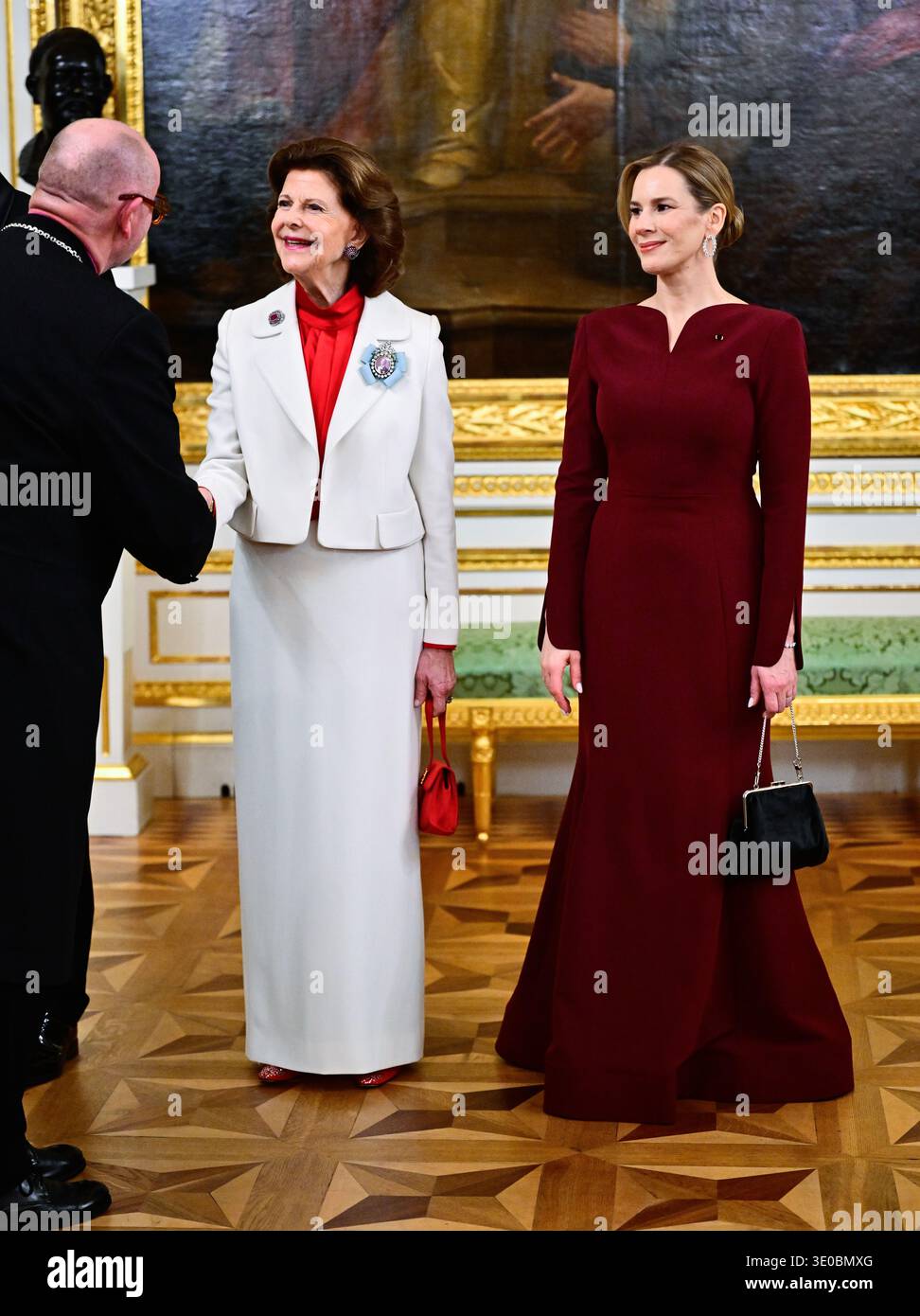 Sweden's Queen Silvia and Poland's First Lady Marta Nawrocka as the ...