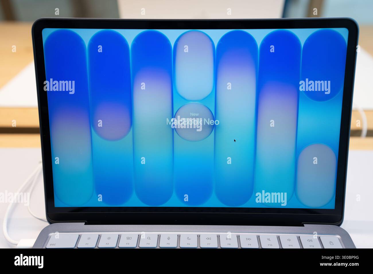 Washington, United States. 11th Mar, 2026. A MacBook Neo is displayed ...
