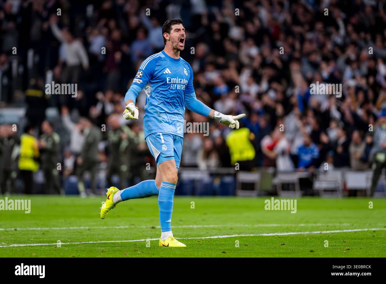Madrid, Madrid, Spain. 11th Mar, 2026. Thibaut Courtois of Real Madrid ...