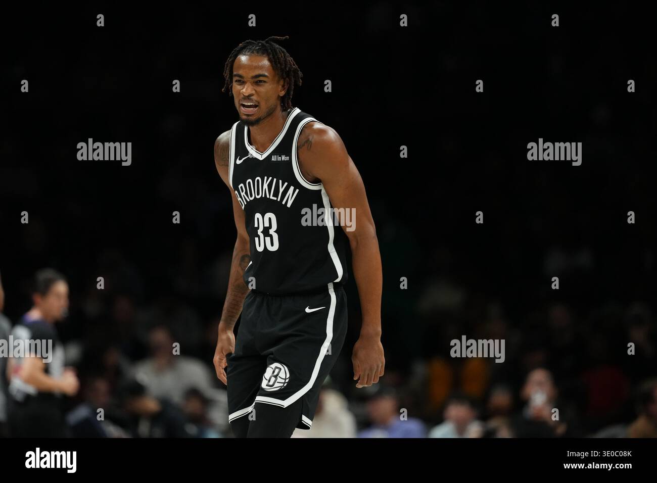 Brooklyn Nets' Nic Claxton (33) during the first half of an NBA ...