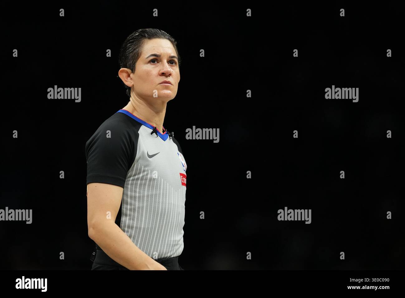 Referee Che Flores (91) during the first half of an NBA basketball game ...