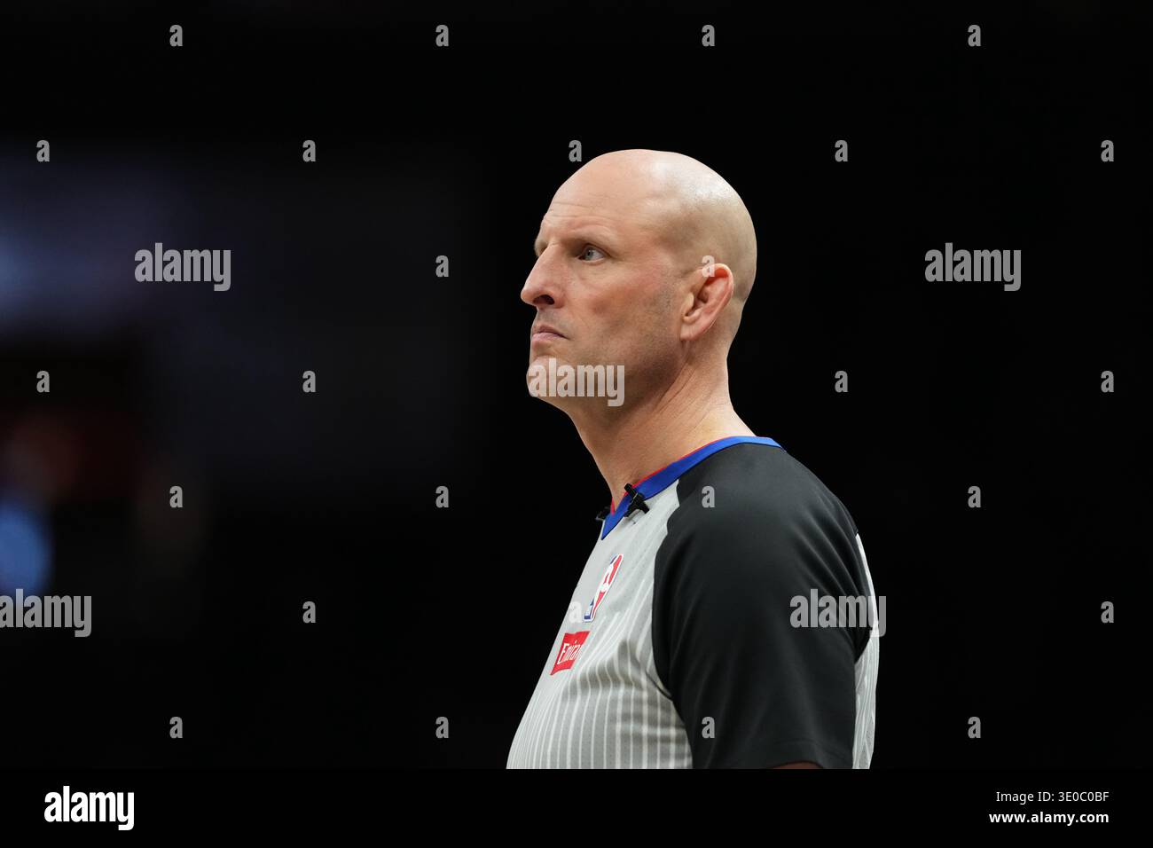 Referee Eric Dalen (37) during the second half of an NBA basketball ...