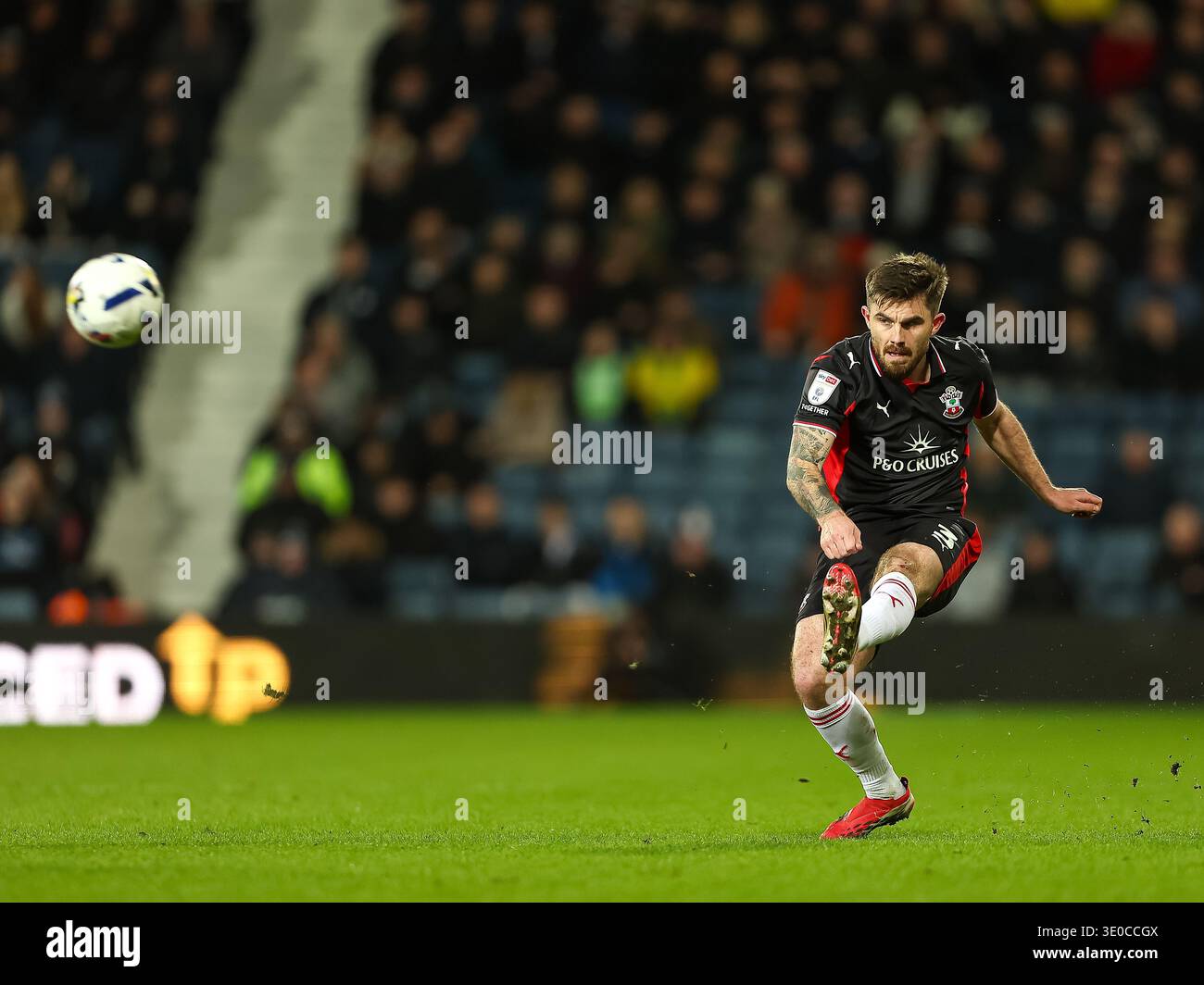 BIRMINGHAM, ENGLAND - MARCH 11: Ryan Manning of Southampton FC crosses ...