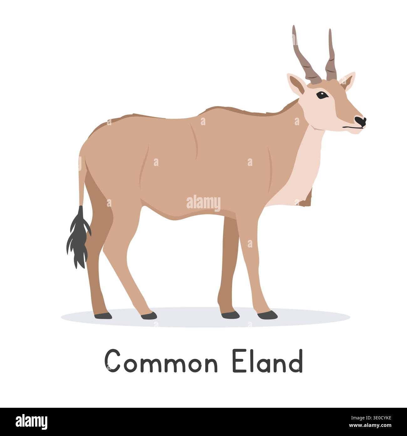 Eland antelope vector illustration, cartoon clipart character, animal ...
