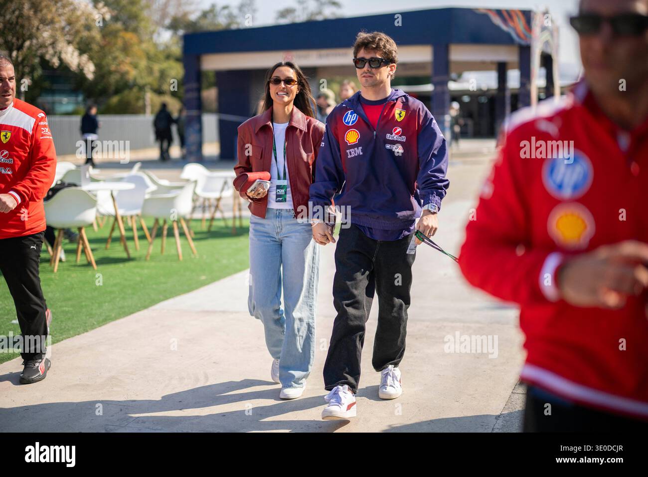 16 Charles Leclerc (Ferrari) and his wife Alexandra Saint Mleux at the ...