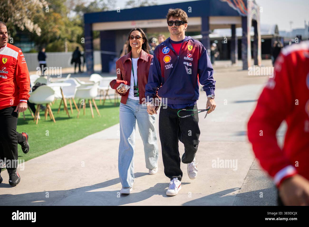 16 Charles Leclerc (Ferrari) and his wife Alexandra Saint Mleux at the ...