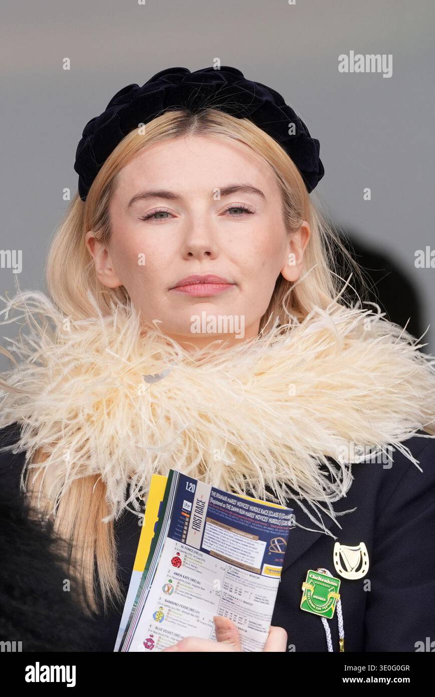 Georgia Toffolo attending day three of the 2026 Cheltenham Festival at ...