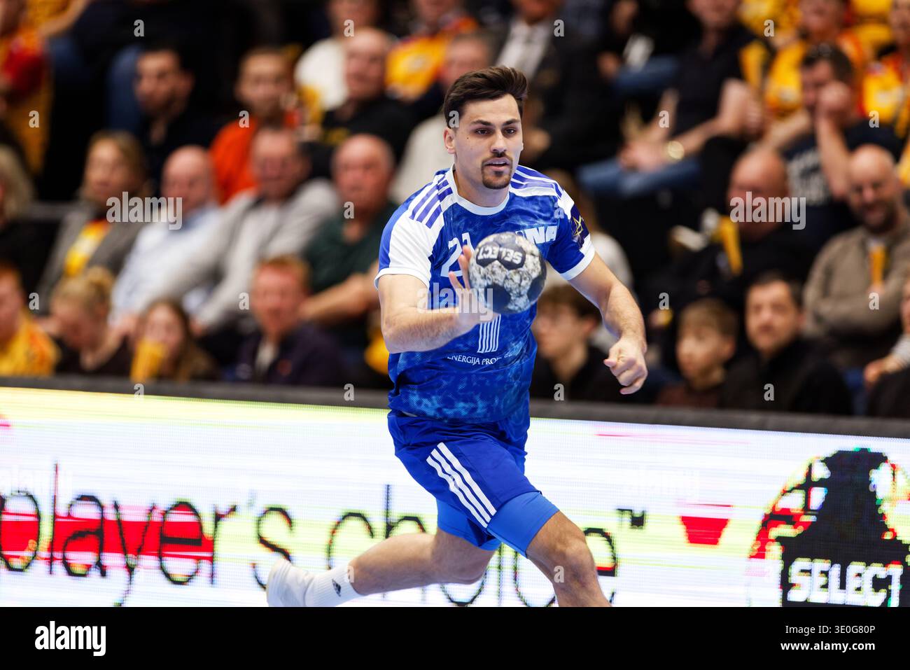 Svendborg, Denmark. 11th, March 2026. Davor Gavric (21) of HC Zagreb ...