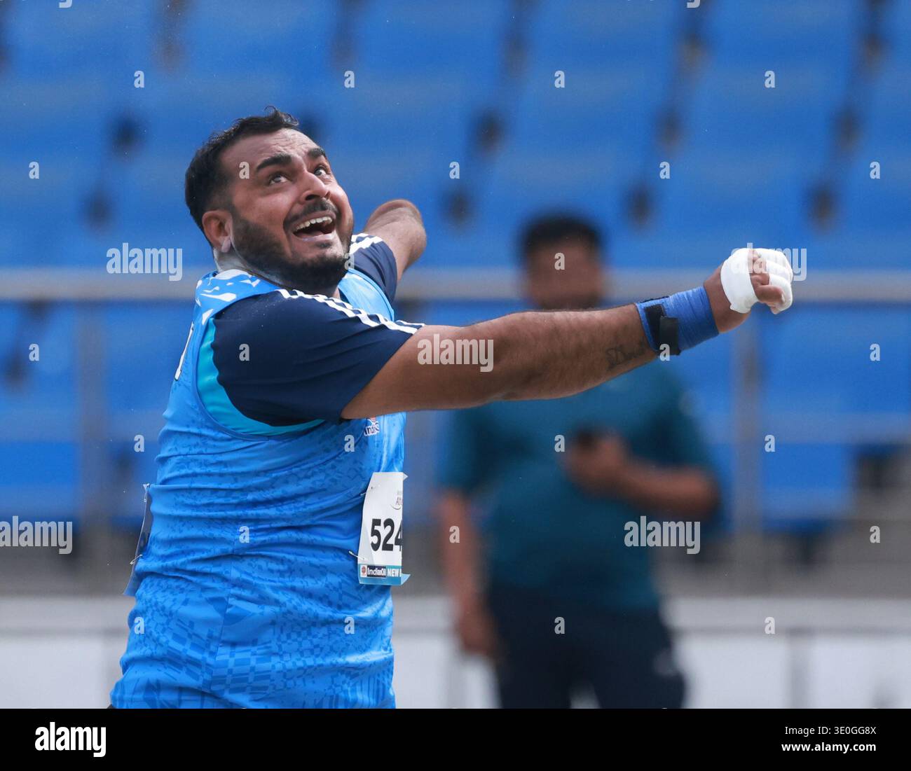 Devendra Singh Gurjar (India) at MENS Shot Put F46 Final during day 2 ...