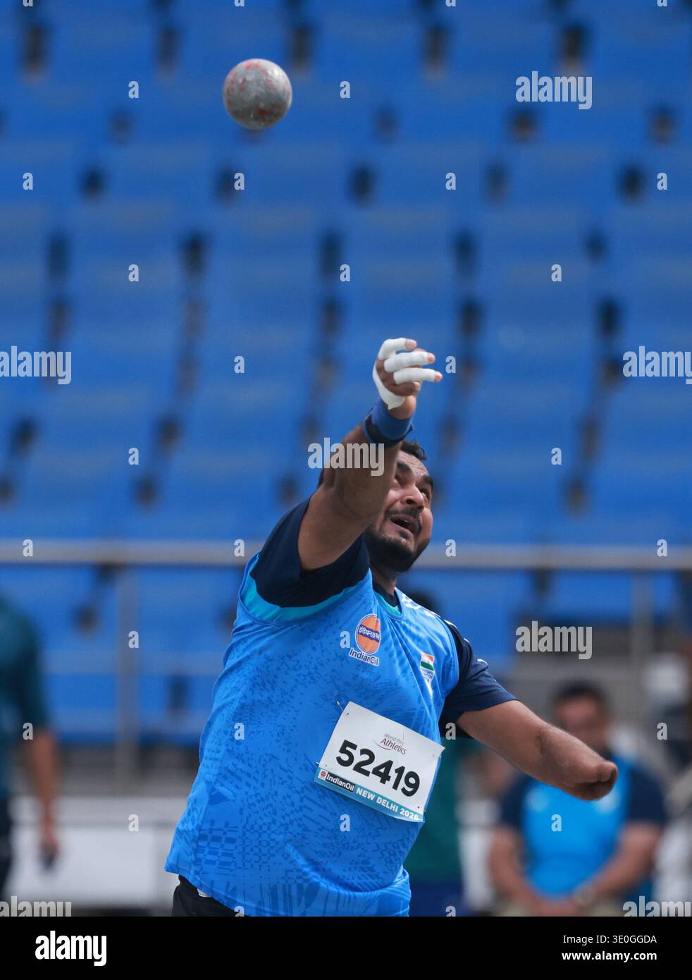 Devendra Singh Gurjar (India) at MENS Shot Put F46 Final during day 2 ...